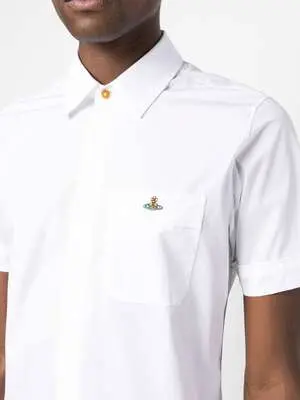 VIVIENNE WESTWOOD Organic Cotton Short-sleeve Shirt - White