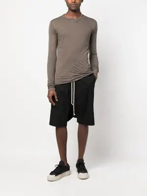 Rick Owens Drop-crotch Bermuda Shorts