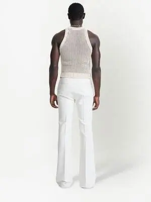 DION LEE Grid Mesh Tank Top - White
