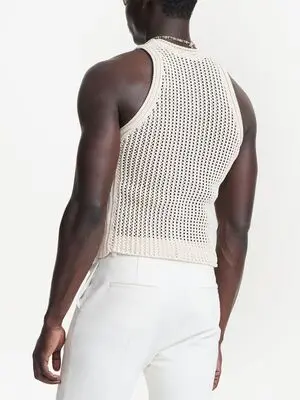 DION LEE Grid Mesh Tank Top - White