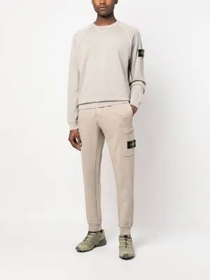 Stone Island Copass-patch Crew-neck Sweatshirt