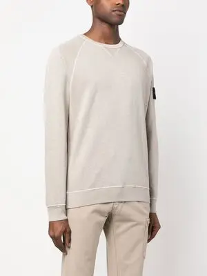 Stone Island Copass-patch Crew-neck Sweatshirt