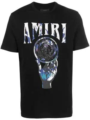 Amiri Crystal Ball Cotton T-shirt - Black