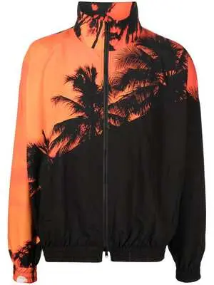 BLUE SKY INN Palm Tree Print Bomber Jacket
