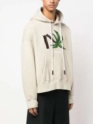 Palm Angels Broken Palm Hoodie - Neutrals