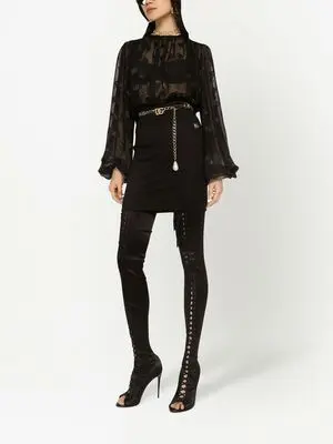 Dolce & Gabbana Logo Satin Blouse
