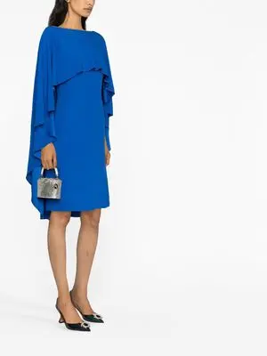 Alberta Ferretti Ruffle-detail Round-neck Dress