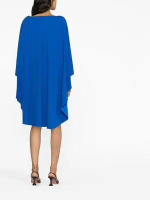 Alberta Ferretti Ruffle-detail Round-neck Dress