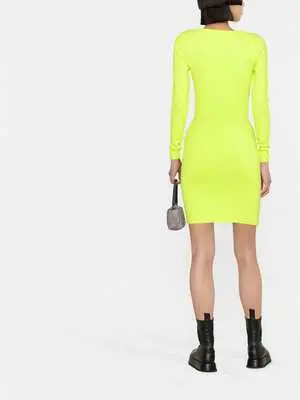 Dsquared2 Long Sleeved Sweetheart Neck Mini Dress - Green
