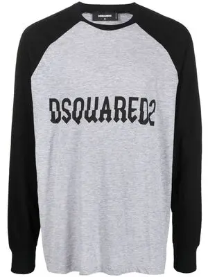Dsquared2 Logo-print Long-sleeve T-shirt - Grey