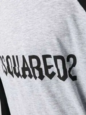 Dsquared2 Logo-print Long-sleeve T-shirt - Grey