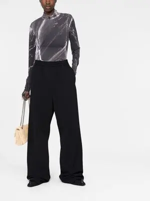 Balenciaga Wide-leg Trousers - Black