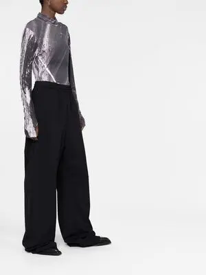 Balenciaga Wide-leg Trousers - Black