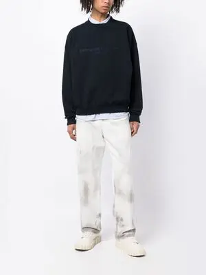 NEIGHBORHOOD Embroidered Logo Cotton Sweatshirt - Blue