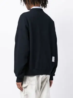 NEIGHBORHOOD Embroidered Logo Cotton Sweatshirt - Blue