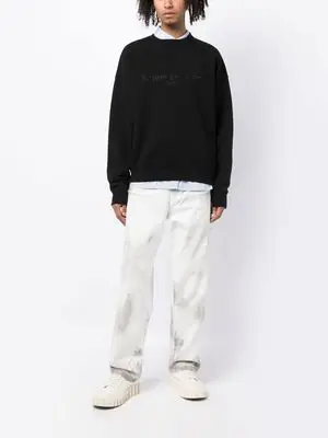 NEIGHBORHOOD Embroidered Logo Cotton Sweatshirt - Black