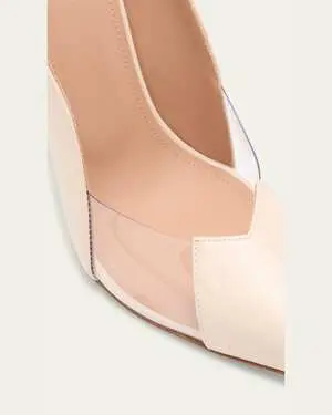 MALONE SOULIERS Malia Patent Leather Pumps With Ankle Strap