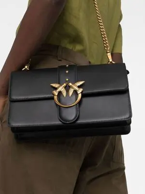 Pinko Love Birds Crossbody Bag - Black