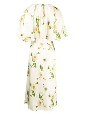 OROTON Floral Print Silk Dress