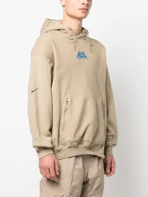 Nike X Off White Swoosh-logo Detail Hoodie