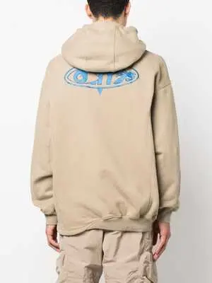 Nike X Off White Swoosh-logo Detail Hoodie