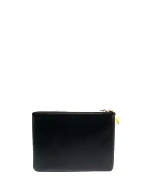 Comme Des Garçons Zip-detailing Leather Pouch - Black