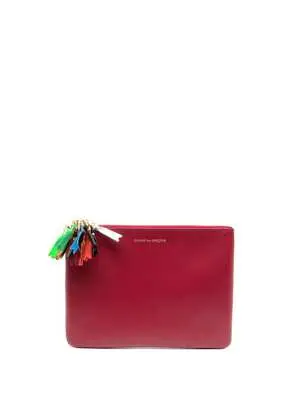 Comme Des Garçons Zip-detailing Leather Wallet - Red