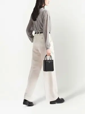 Prada Logo-embroidered Cashmere-silk Cardigan