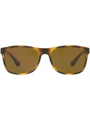 SUNGLASS HUT Tortoiseshell Square Frame Sunglasses - Green