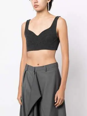 Goen.j Cropped Wool Top