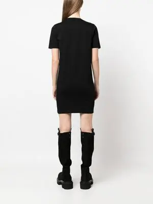 Dsquared2 Icon Sunset Palm T-shirt Dress - Black