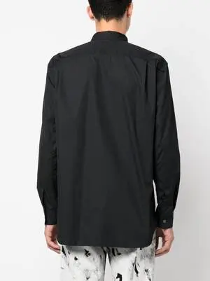Comme Des Garçons Mesh-panelled Long-sleeve Shirt