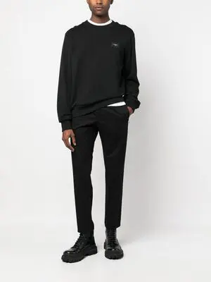 Dolce & Gabbana Dg Essentials Stretch-cotton Track Pants - Black