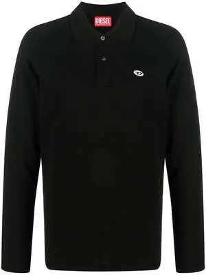 DIESEL® T-smith Long-sleeve Polo Shirt - Black