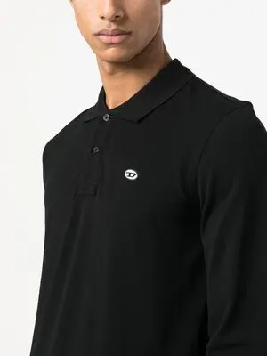 DIESEL® T-smith Long-sleeve Polo Shirt - Black