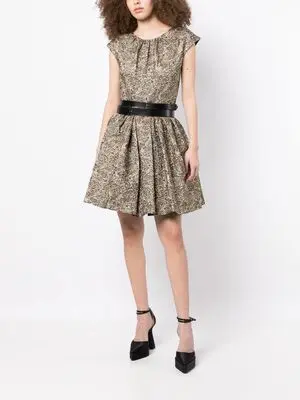 Dice Kayek Floral-jacquard Flared Dress