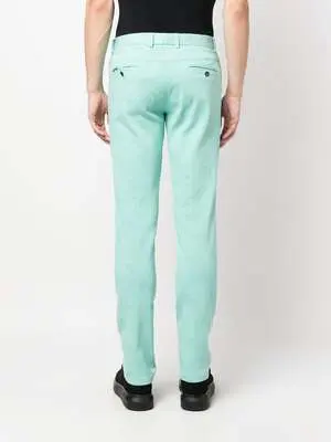 Philipp Plein Straight-leg Trousers With Skull Embroidery - Blue