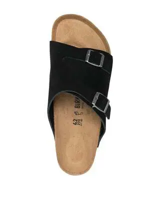 BIRKENSTOCK Zürich Suede Sandals - Black