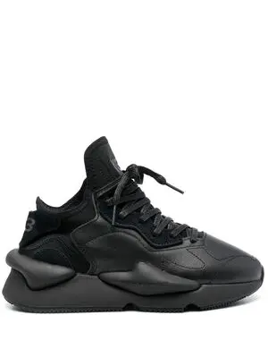 Y3 Kaiwa Leather Sneakers - Black