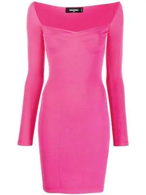 Dsquared2 Long-sleeved Mini Dress - Pink