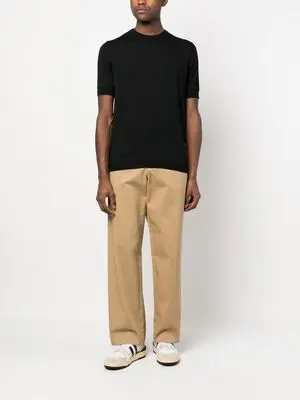 GOES BOTANICAL Merino Wool Crew-neck T-shirt - Black