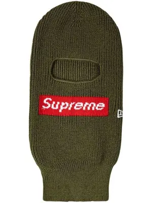 Supreme X New Era Box Logo Knitted Balaclava - Green