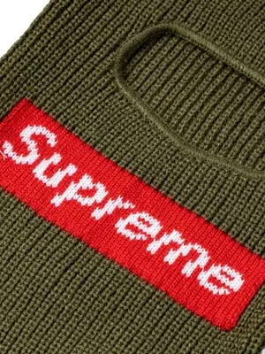 Supreme X New Era Box Logo Knitted Balaclava - Green