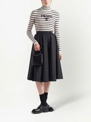 Prada Pleated Midi Skirt