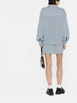 BARRIE Contrast-stitching Jacket - Blue