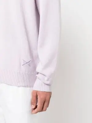 BARRIE B Label Cashmere Jumper By - Purple