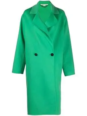 Stella McCartney Double-breasted Wool Coat - Green