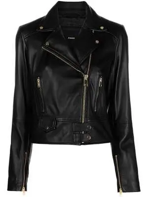 Pinko Leather Outerwear For Women