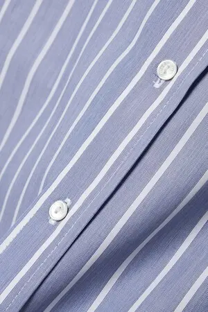NILI LOTAN Telma Striped Cotton-poplin Shirt