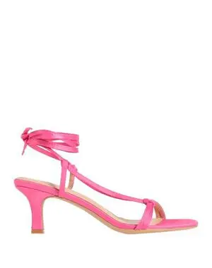 GAELLE PARIS Textile Fiber Sandals - Pink